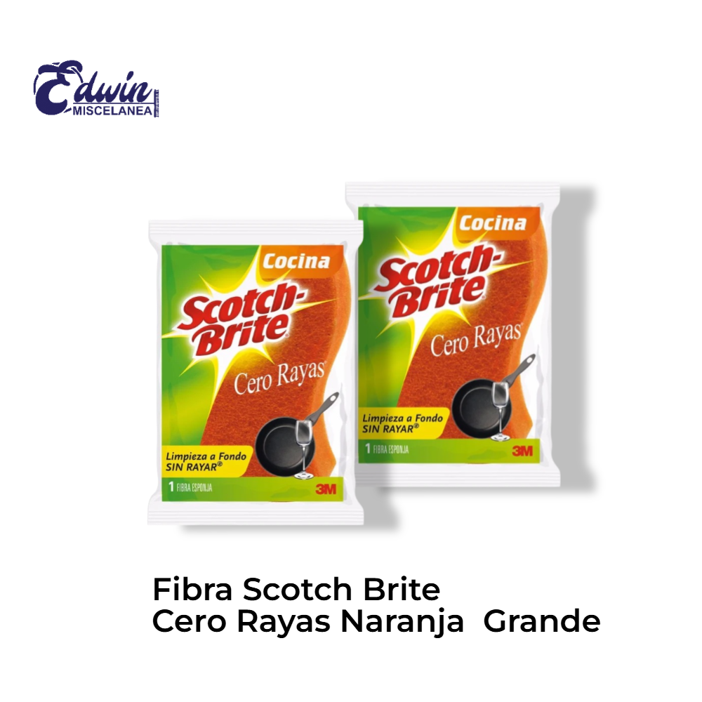 FIBRA SCOTCH-BRITE CERO RAYAS NARANJA GRANDE – MISCELANEA EDWIN